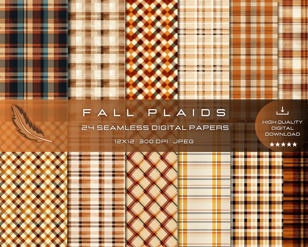 24 Fall Plaids Seamless Textures for Commercial Use, High-quality ...