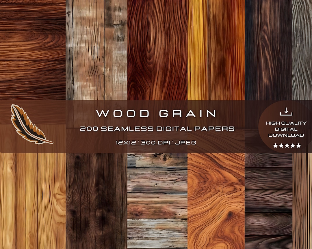 200 Wood Grain Seamless Patterns for Commercial Use, High-quality ...