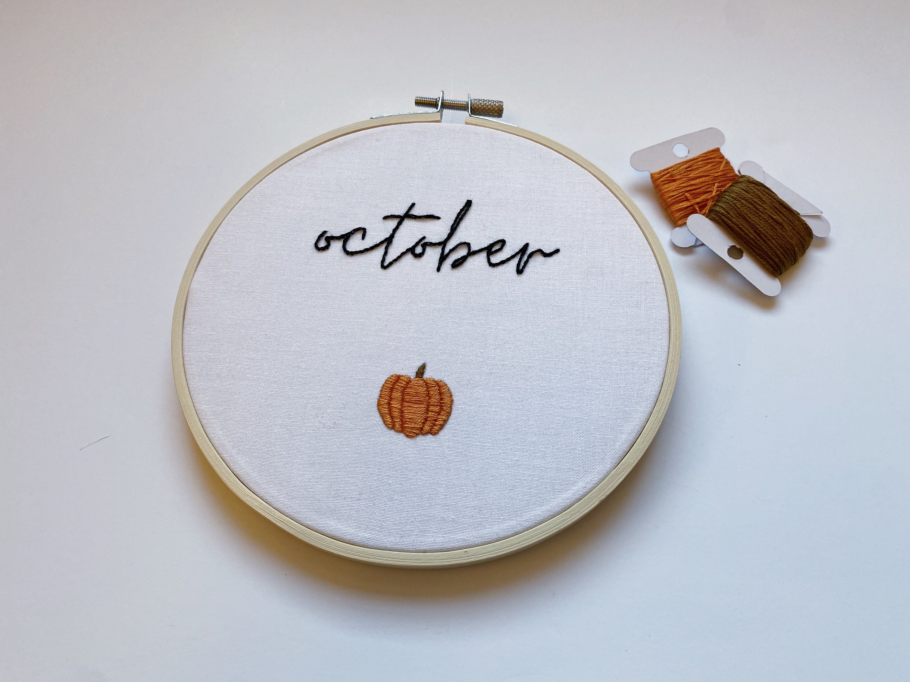 Tiny Embroidery Calendar Set, Fall Embroidery Pattern Set, Autumn ...