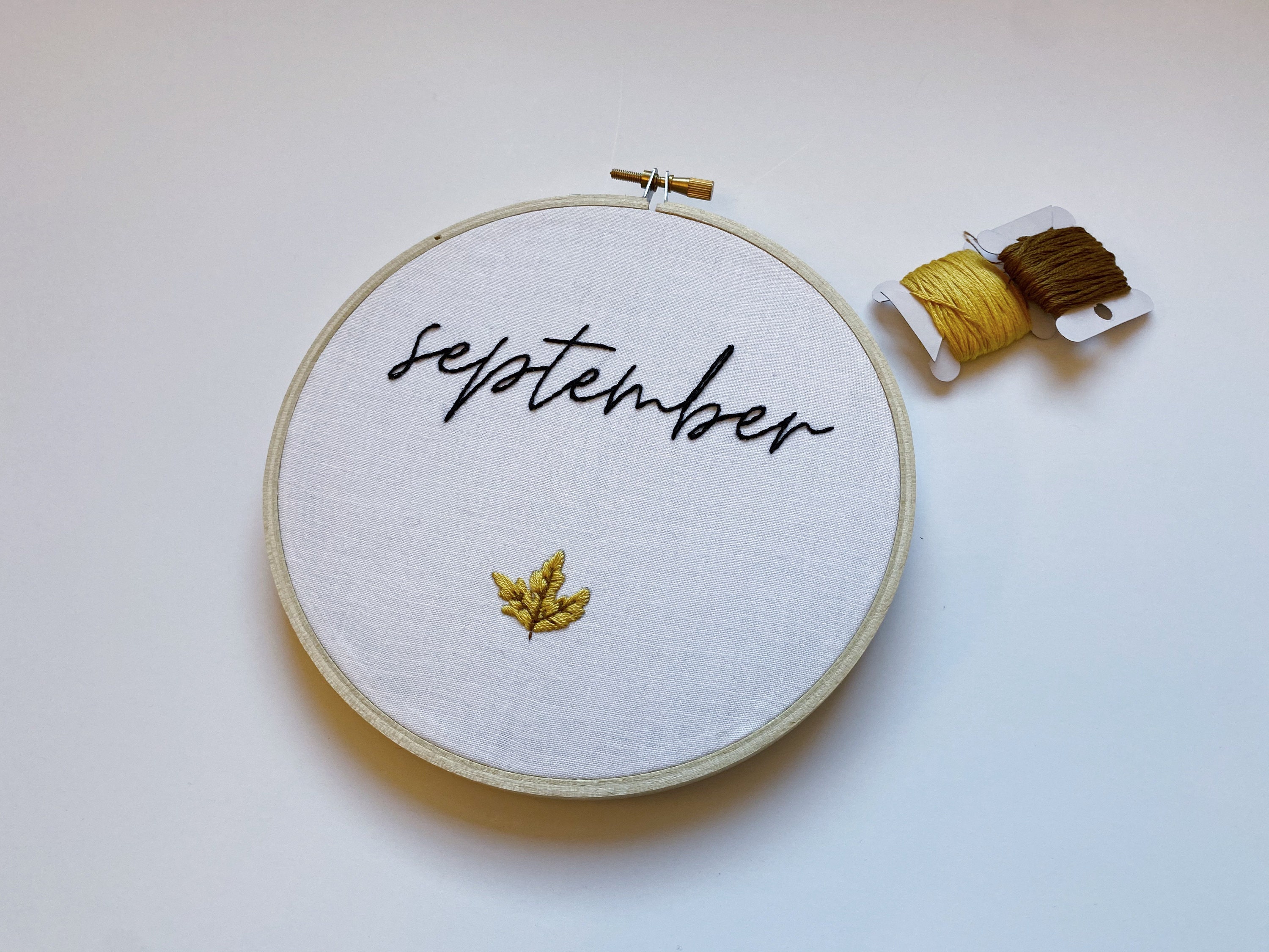 Tiny Embroidery Calendar Set, Fall Embroidery Pattern Set, Autumn ...