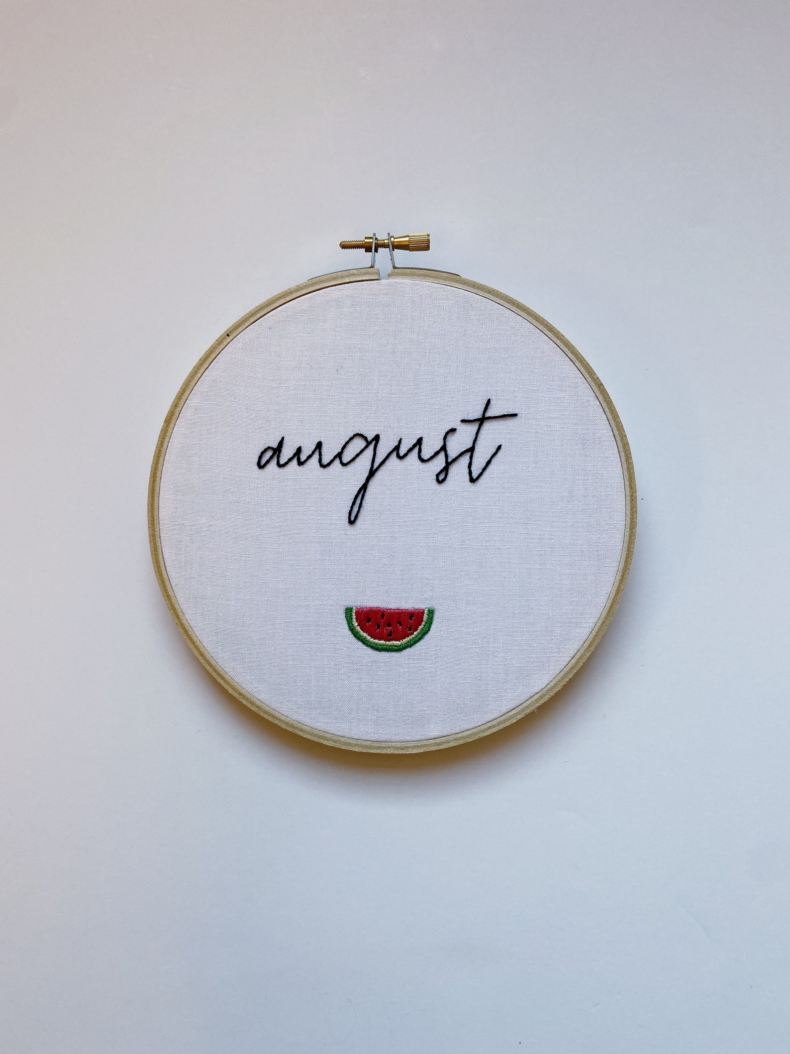 Tiny Watermelon Embroidery Pattern, August Embroidery Pattern PDF ...