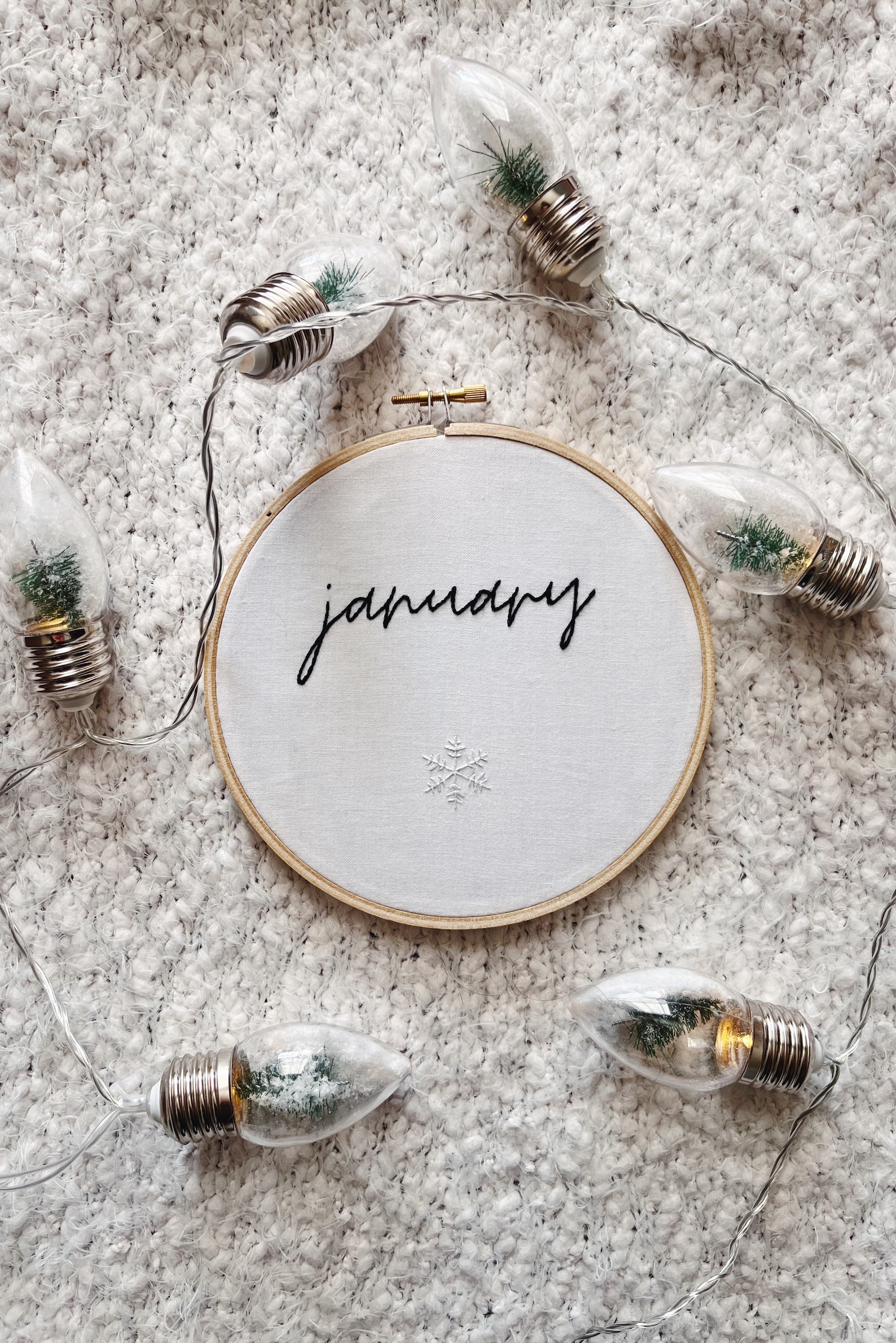 Tiny Snowflake Embroidery Pattern, January Embroidery Pattern PDF ...