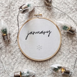 Tiny Snowflake Embroidery Pattern, January Embroidery Pattern PDF ...