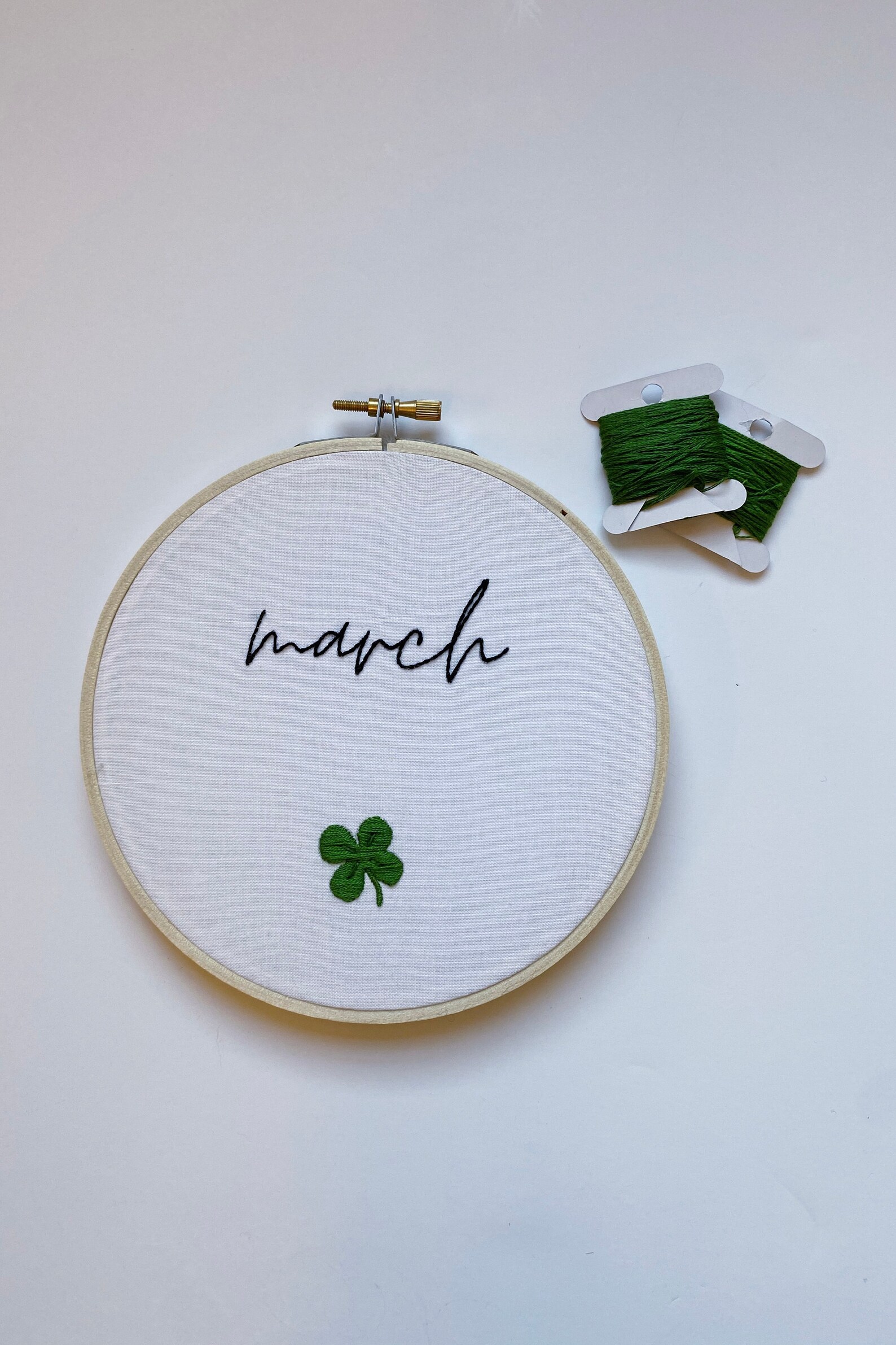 Tiny Shamrock Embroidery Pattern, March Embroidery Pattern PDF, Four ...