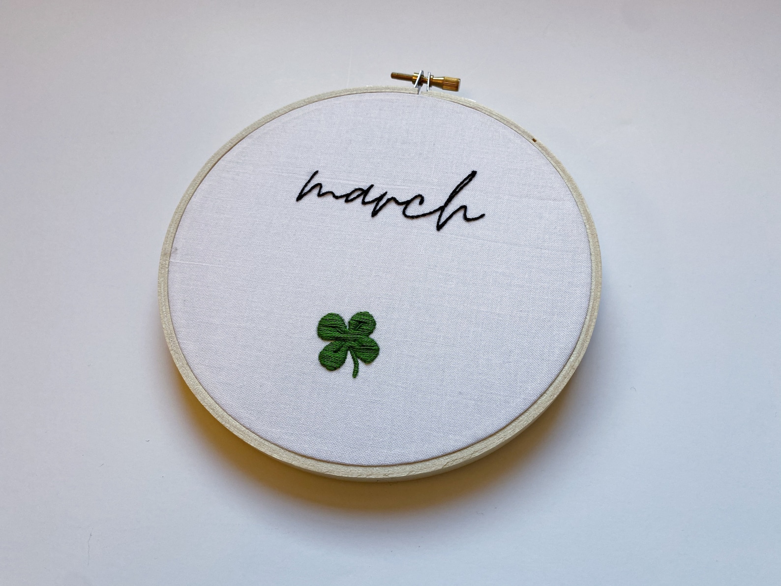 Tiny Shamrock Embroidery Pattern, March Embroidery Pattern PDF, Four ...