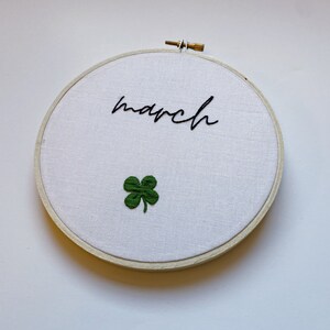 Tiny Shamrock Embroidery Pattern, March Embroidery Pattern PDF, Four ...