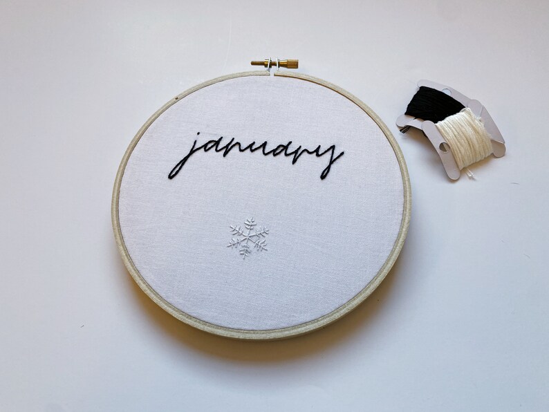 Tiny Snowflake Embroidery Pattern, January Embroidery Pattern PDF ...