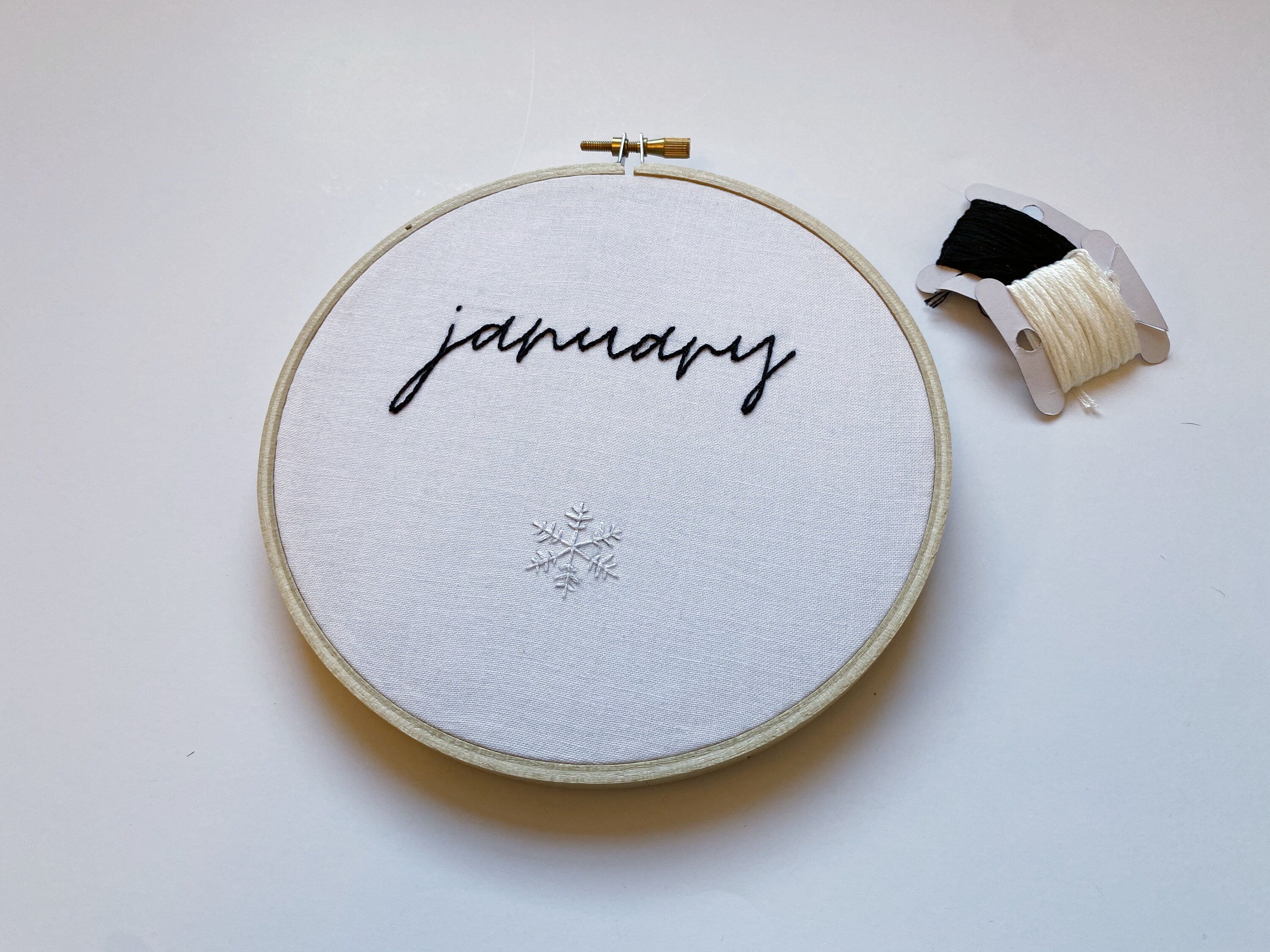 Tiny Snowflake Embroidery Pattern, January Embroidery Pattern PDF ...
