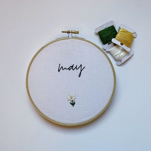 Tiny Flower Embroidery Pattern, May Embroidery Pattern PDF, Spring ...