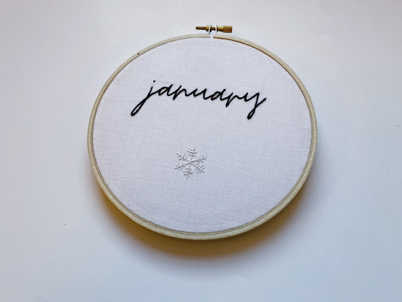 Tiny Snowflake Embroidery Pattern, January Embroidery Pattern PDF ...