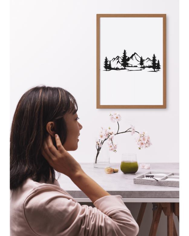 Mountain Dxf CDR Png JPEG PDF Files , Mountains , Forest , Laser , Cut ...