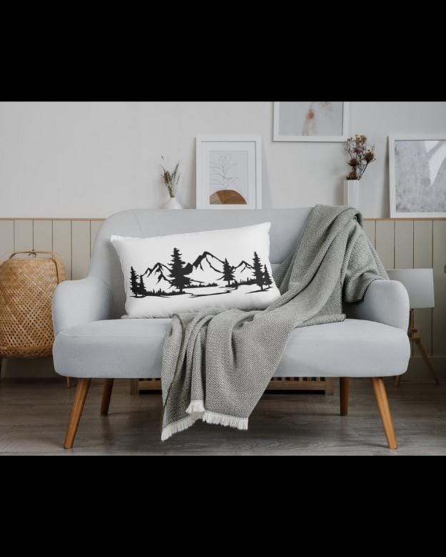 Mountain Dxf CDR Png JPEG PDF Files , Mountains , Forest , Laser , Cut ...