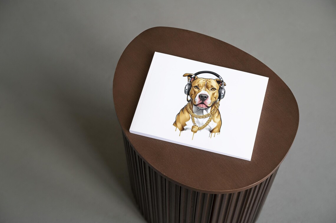 Pitbull SVG PNG: Colourful Animal Vector Image (digital Download for ...