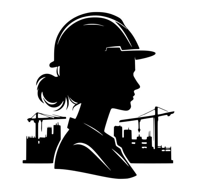 Female Construction Worker Vector Art SVG (digital Download) - Etsy