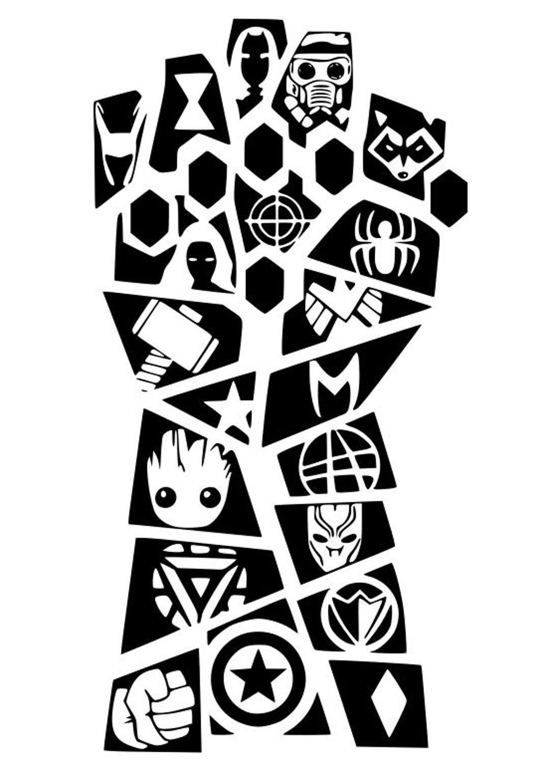 Avengers Hand SVG: Superhero Vector Art (digital Download) - Etsy