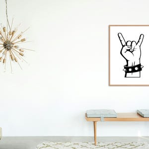 Rock Hand Sign - Heavy Metal File SVG: Laser, Plasma, Cricut CNC ...