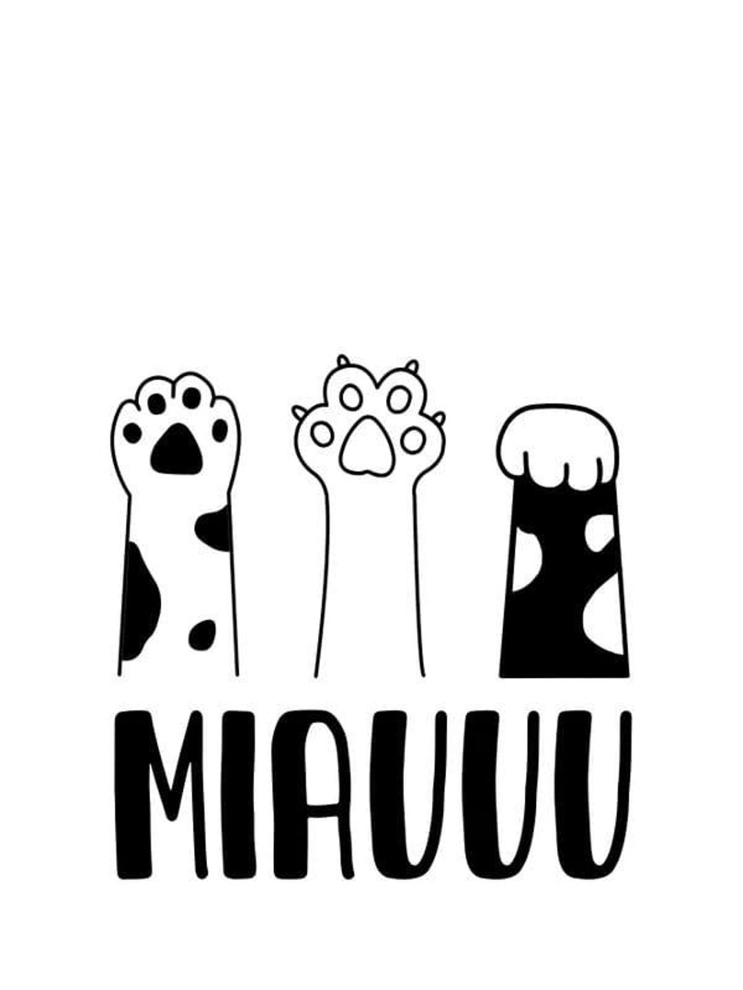 Cat Footprint Miau SVG Clipart, Vector Image (digital Download) - Etsy