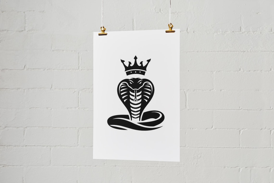 King Cobra Snake Illustration: Laser Cut File, CNC Metal Wall Art ...