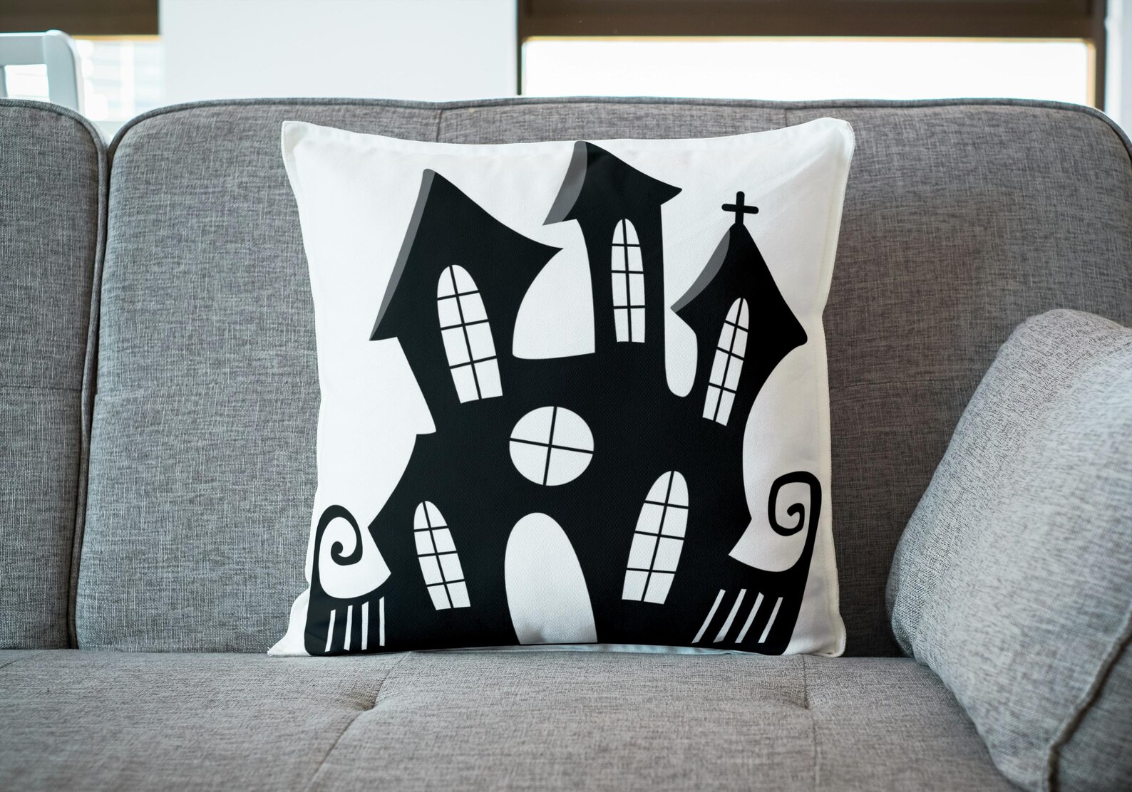Haunted Halloween Castle Sticker SVG: Spooky Gothic Decor (digital ...