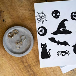 Halloween Items Bundle SVG, Dxf Cut File: Laser, CNC, Cricut - Wall ...