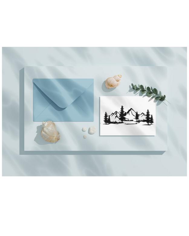 Mountain Dxf CDR Png JPEG PDF Files , Mountains , Forest , Laser , Cut ...