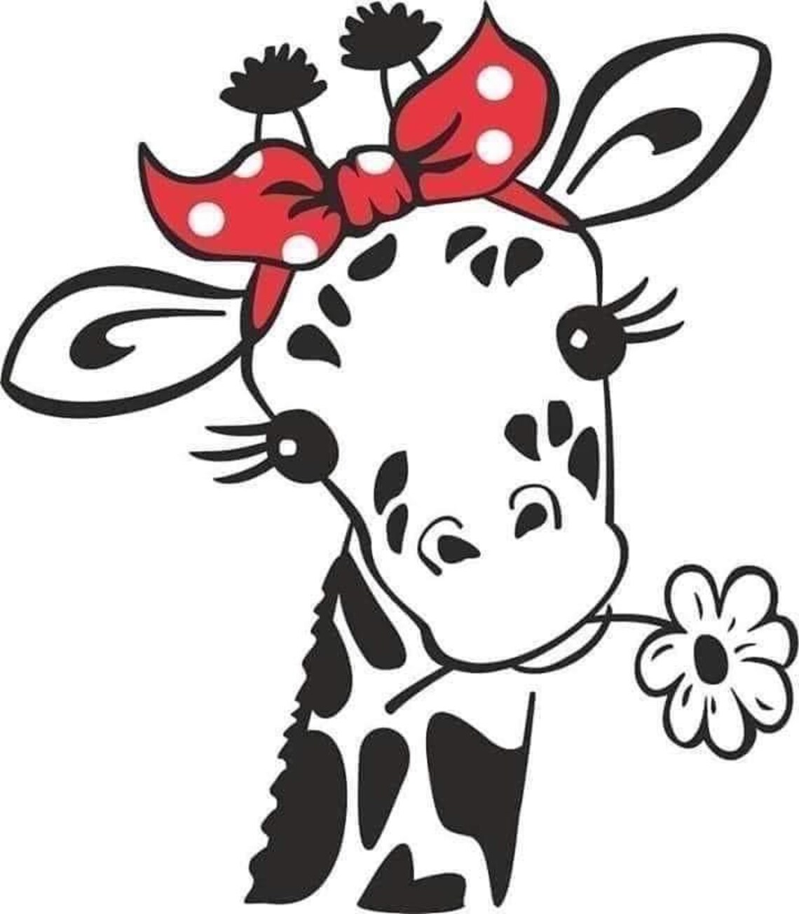 Giraffe With Flower SVG Clipart, Tattoo Design, Laser Cut Files ...