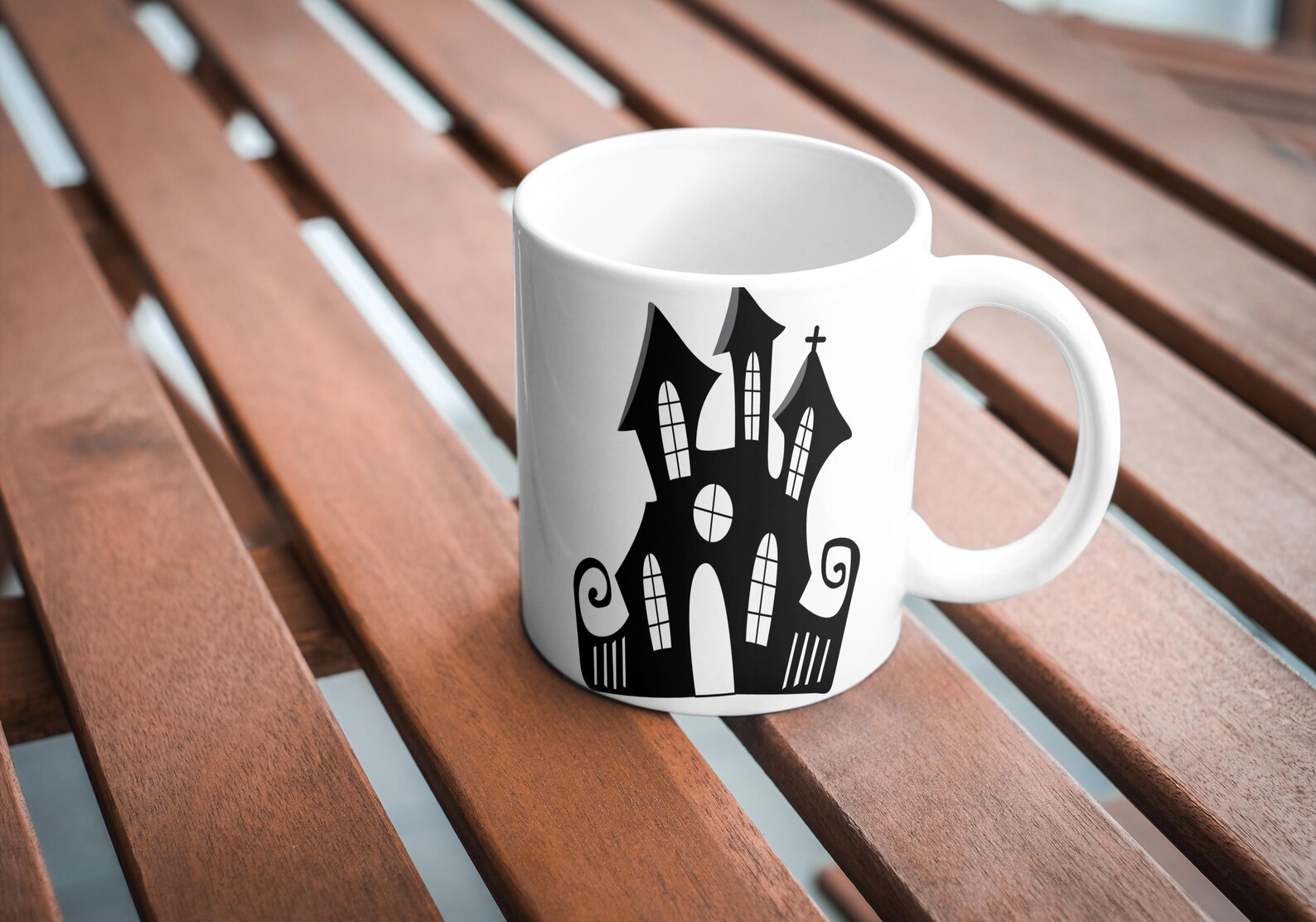 Haunted Halloween Castle Sticker SVG: Spooky Gothic Decor (digital ...