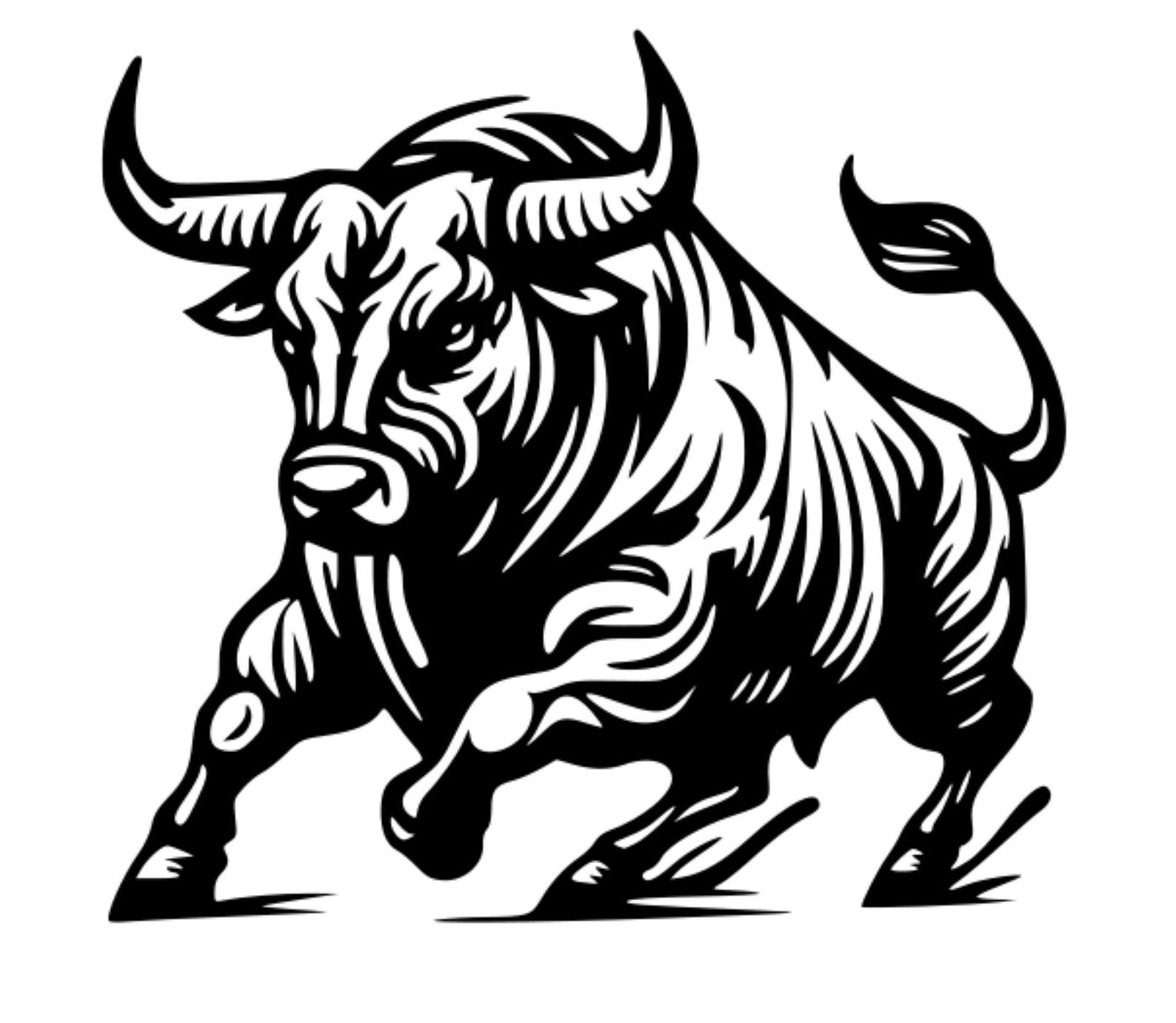 Bull Laser Cut File, Wall Art Instant Digital Download - Pdf, Png, Dxf ...