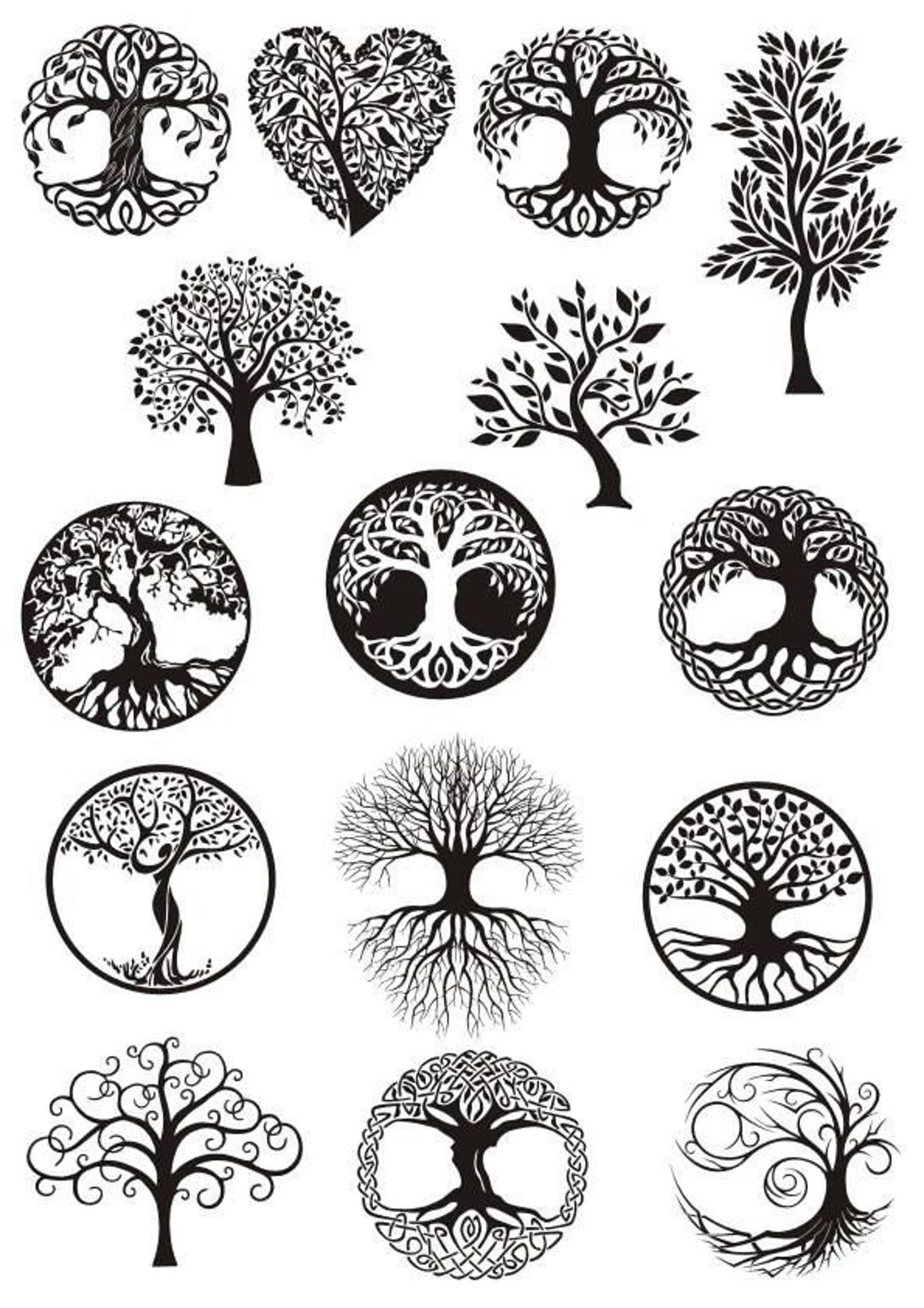 Tree of Life,decorative Tree Cdr Files, Tree Dxf Files Vector Ornament ...