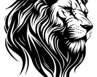 King Lion Head Dxf,cdr,jpeg,png,pdf Animals Cut File for Laser, Plasma ...