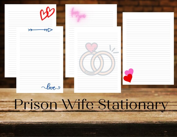 Prison Wife Lined LOVE Stationary Pages - Etsy