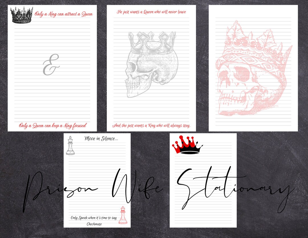 Prison Wife - Lined Stationary Pages - Etsy