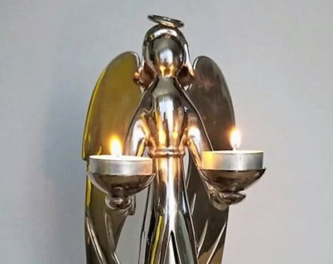 Vintage Metal Angel Figurine Candleholder: Christmas Tealight Decor - Etsy