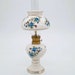 Vintage Enesco Miniature Hurricane Oil Lamp With Blue Floral Shade and ...