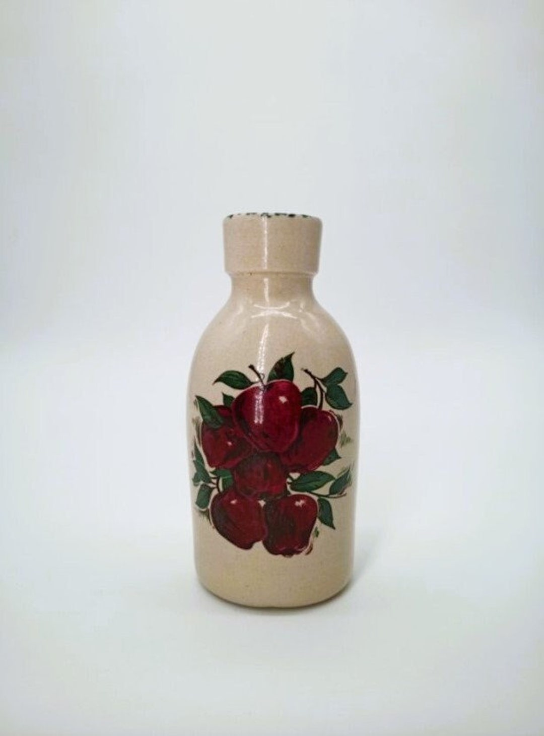 Apple Milk Bottle Bud Vase Pottery, by Home Garden Party, Kitchen Apple ...