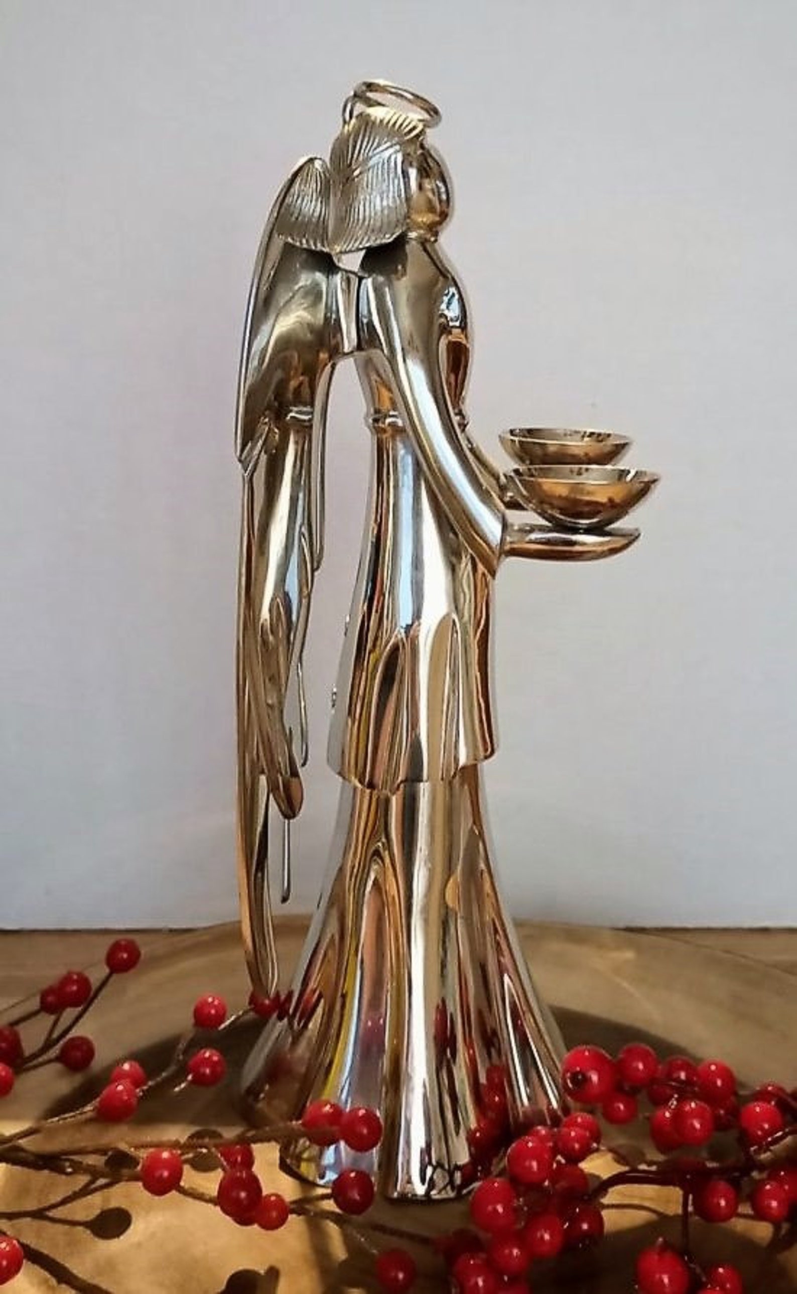 Vintage Metal Angel Figurine Candleholder: Christmas Tealight Decor - Etsy