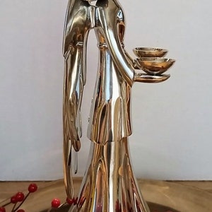 Vintage Metal Angel Figurine Candleholder: Christmas Tealight Decor - Etsy