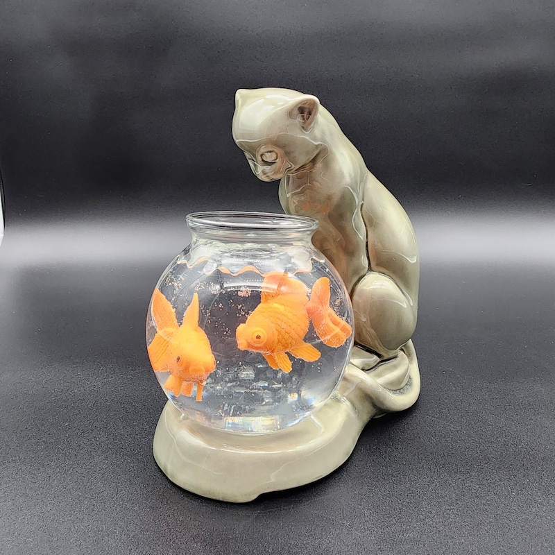 Cat and Fish Bowl - Etsy