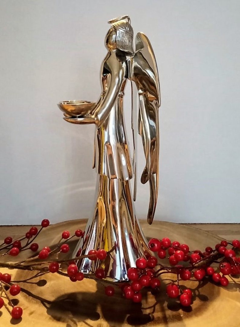 Vintage Metal Angel Figurine Candleholder: Christmas Tealight Decor - Etsy