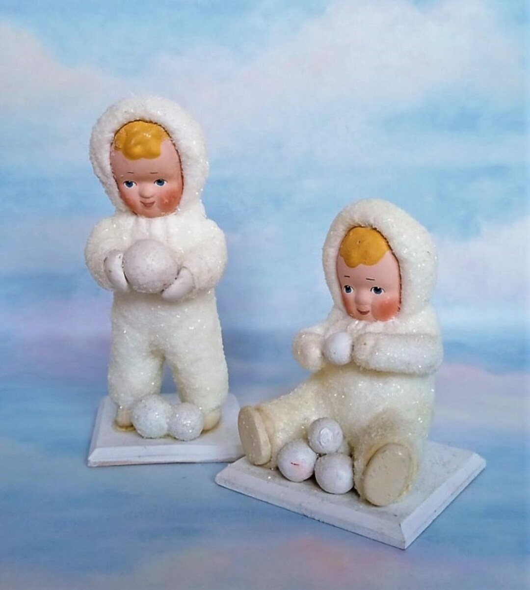 Vintage Department 56 Snow Angles Figurine Designed by Elaine Roesle ...