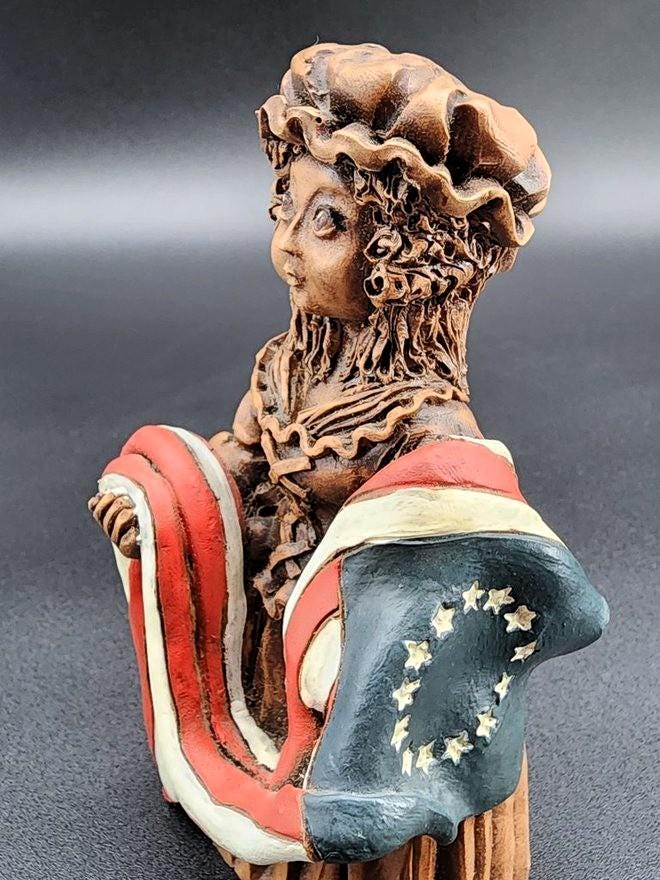 Vintage Betsy Ross Figurine: Patriotic American Flag Icon - Etsy