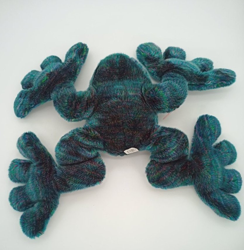 Tree Frog Plush by Fiesta Tie Dye Multicolored Floppy Stuffed Animal ...