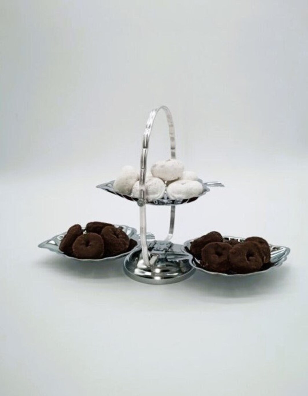 Vintage 3-tier Folding Dessert Tray Cake Tray Cookie Tray - Etsy