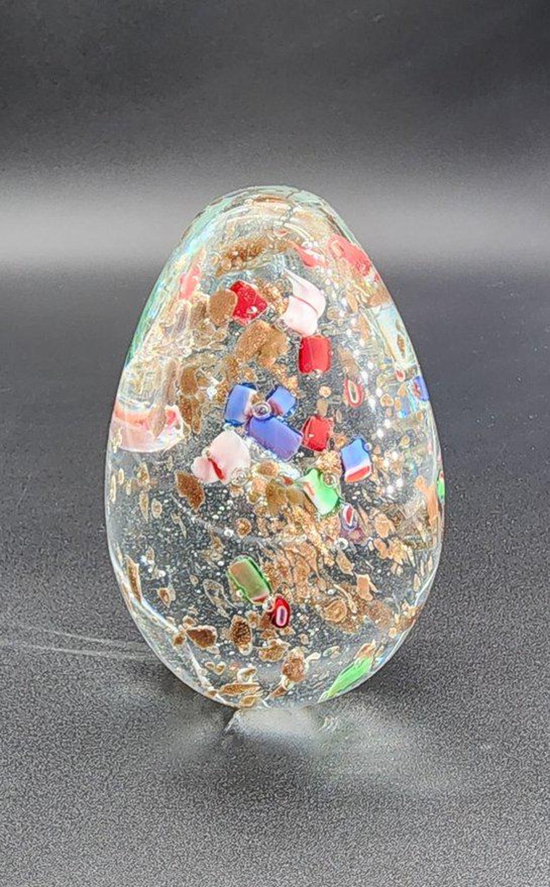 Vintage Heavy Multicolored Glass Paperweight, Art Glass Confetti - Etsy