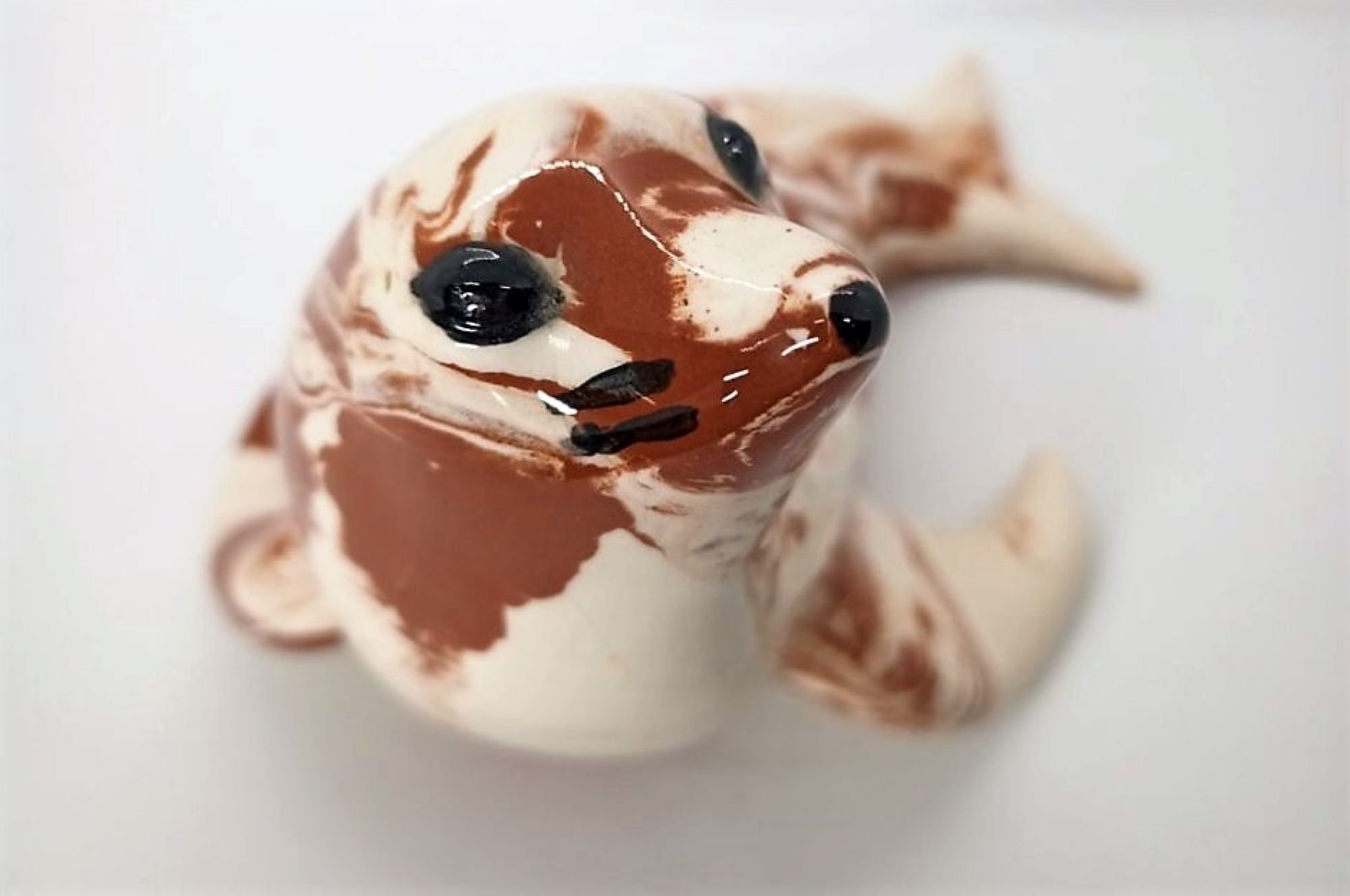 Vintage Alaska Clay Pottery Marble Glazed Sea Lion/seal - Etsy
