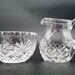 Vintage Crystal Sugar Bowl and Cremer Set Handmade and Hand Cut Watford ...