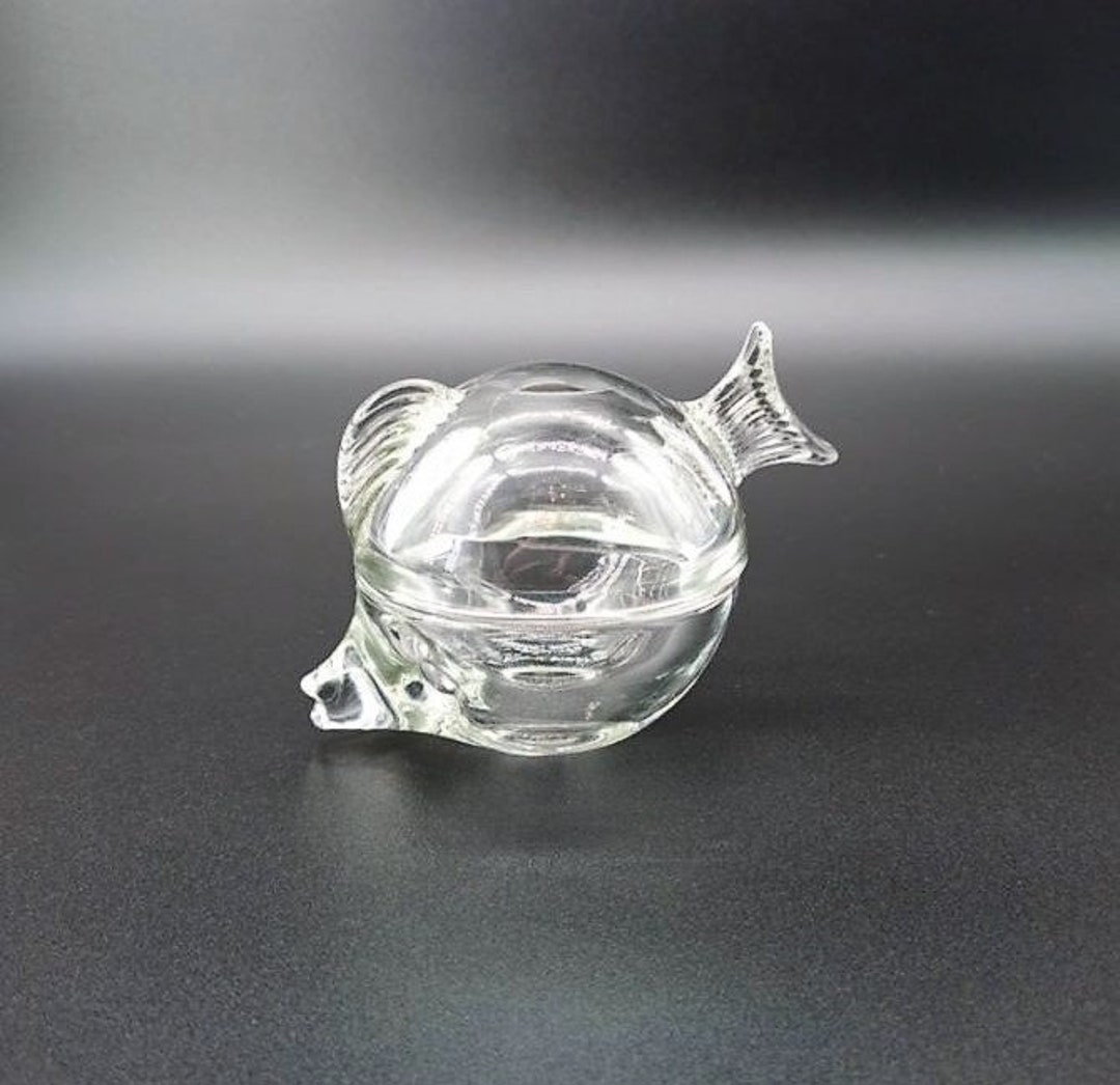 Vintage Anchor Hocking Fish Glass Bowl Trinket Dish, Ring Holder, Desk ...