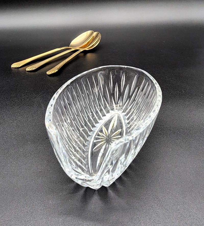 Vintage Princess House Crystal Glass Spoon Rest Caddy Utensil Holder - Etsy