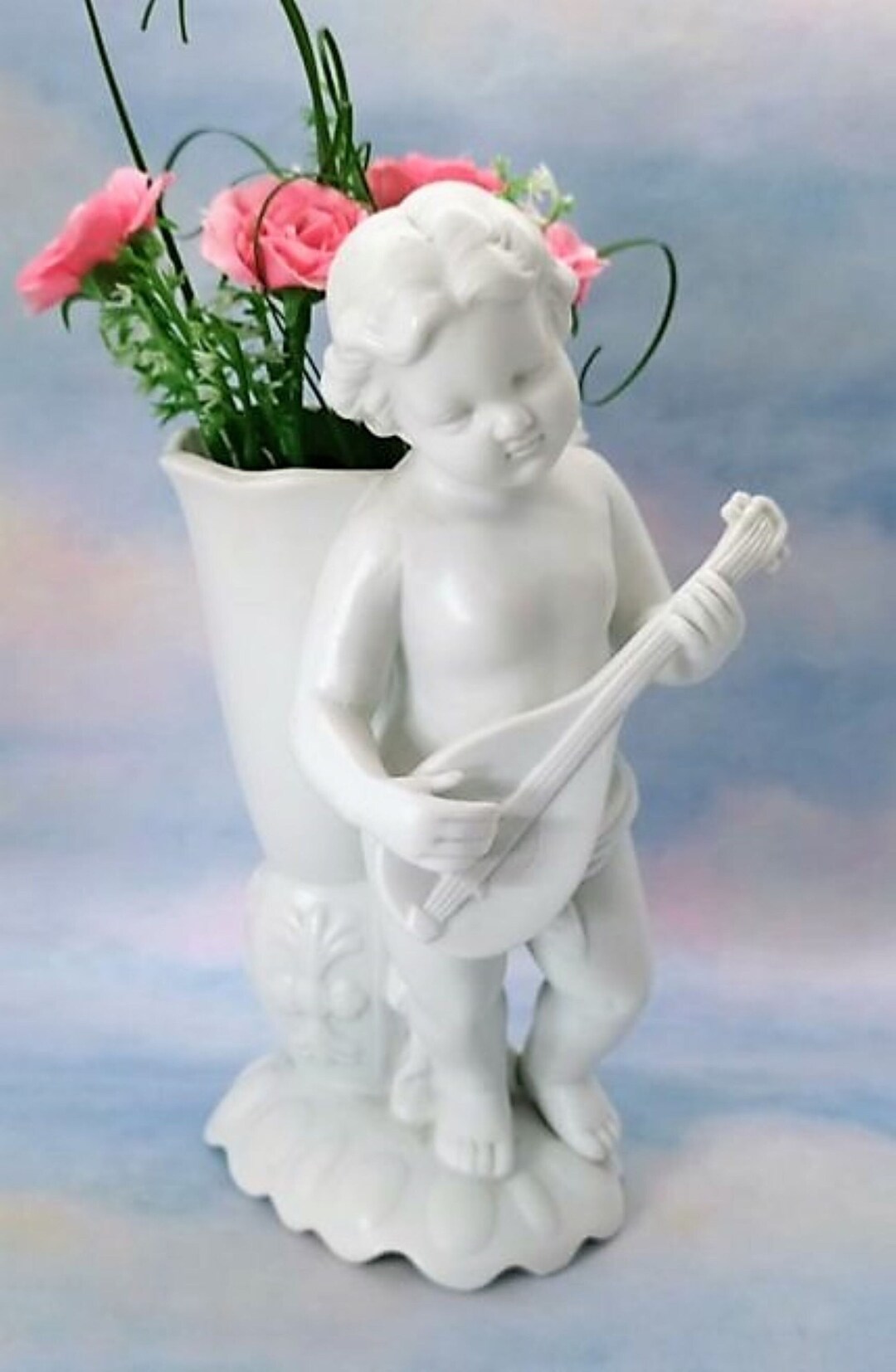Lefton's Cherub Vase Cherub Figurine, Christmas Cherub Vase - Etsy