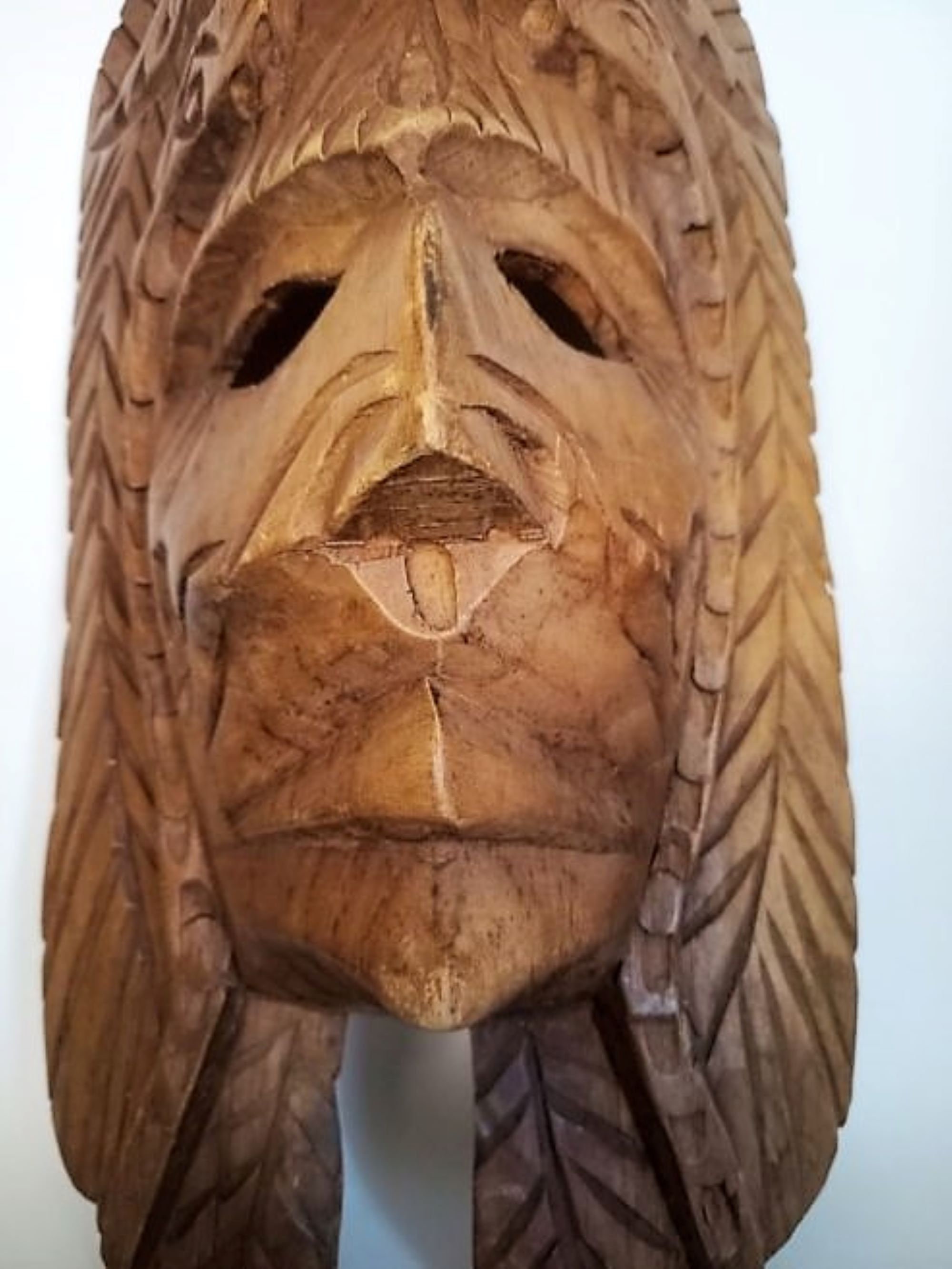 Vintage Mexico Mayan Mask Guatemala Tribal Hand Carved Wood - Etsy